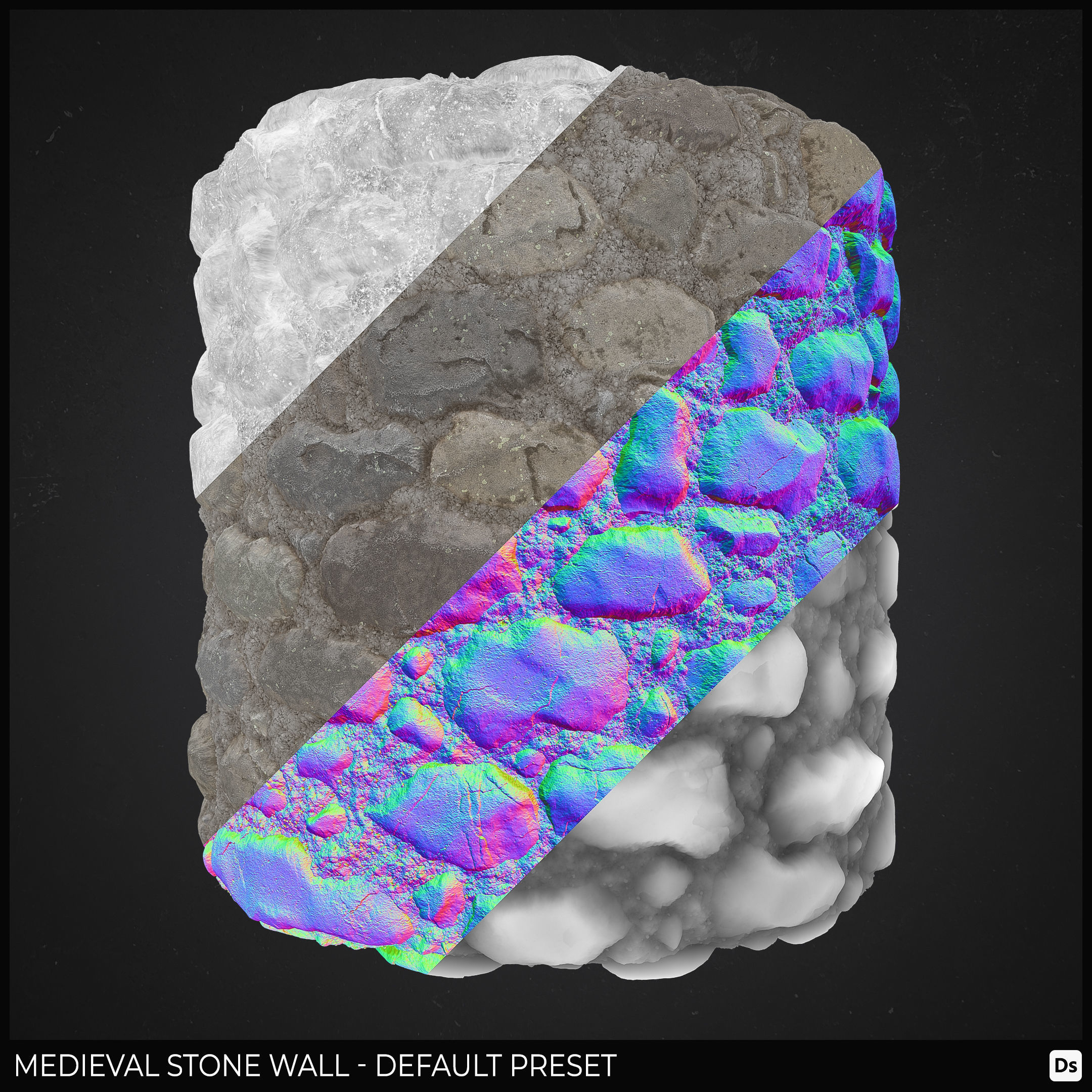 Medieval Stone Wall - Substance Material Texture | CGTrader