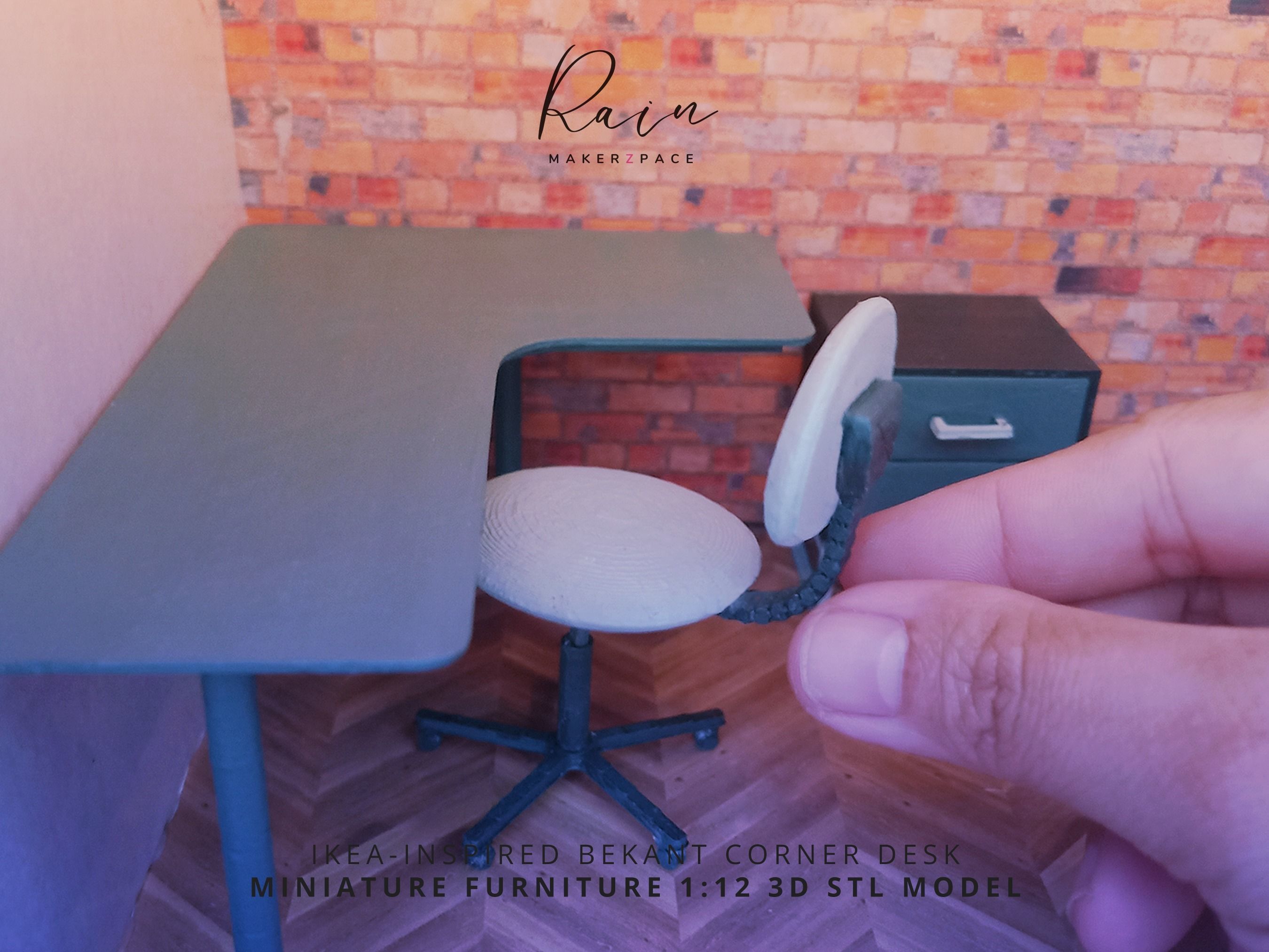 SIMPLE SWIVEL CHAIR MINIATURE FURNITURE DOLLHOUSE CHAIR 3D model 3D ...