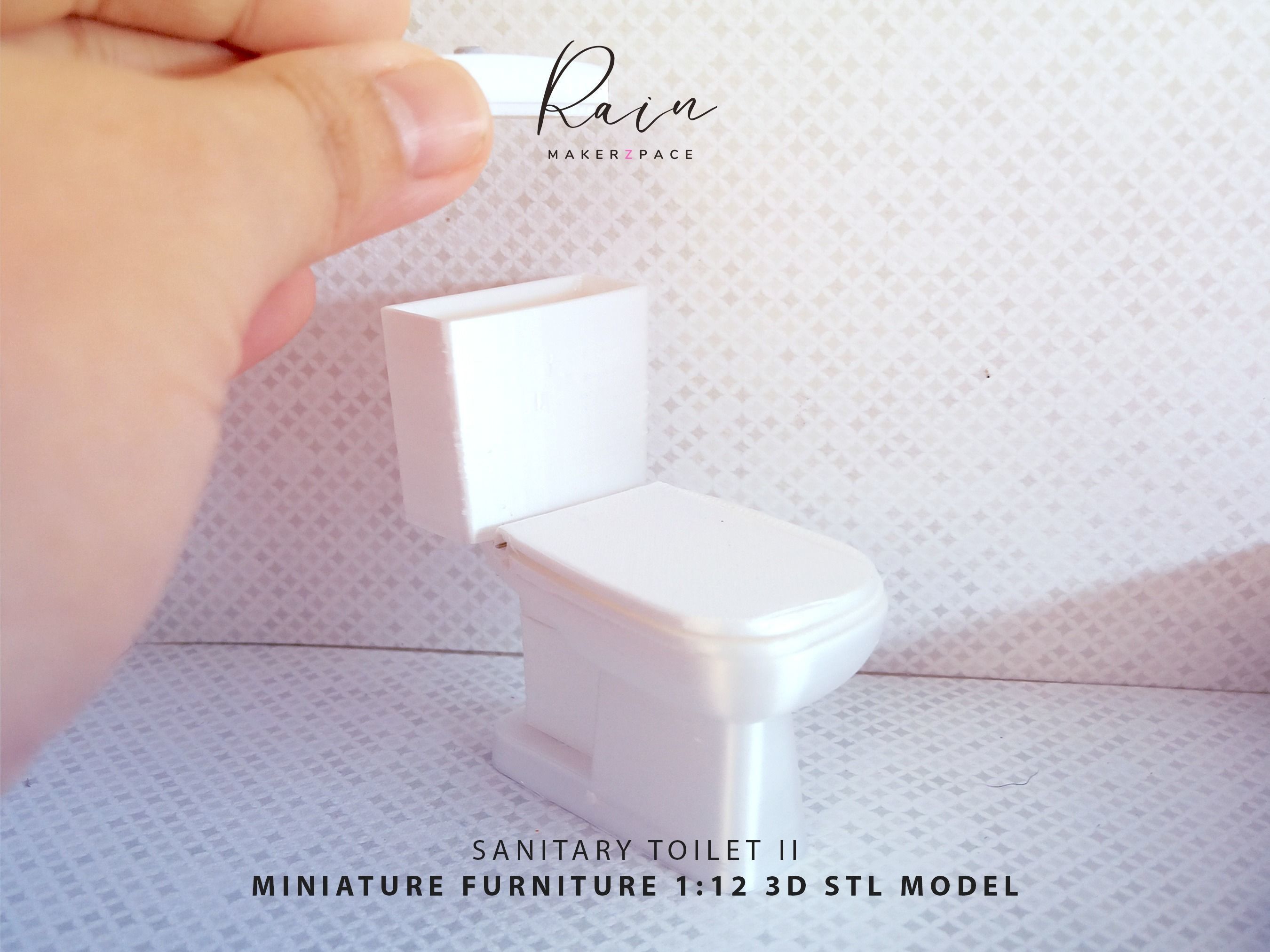 MINIATURE SANITARY TOILET II FOR 1 12 DOLLHOUSE 3D model 3D printable ...