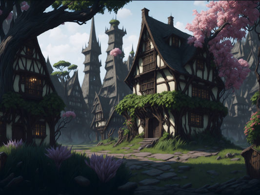 Old Village Image Backdrops Texture | CGTrader