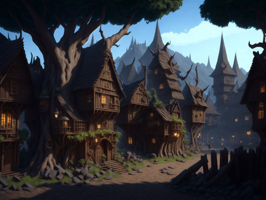 Old Village Image Backdrops Texture | CGTrader