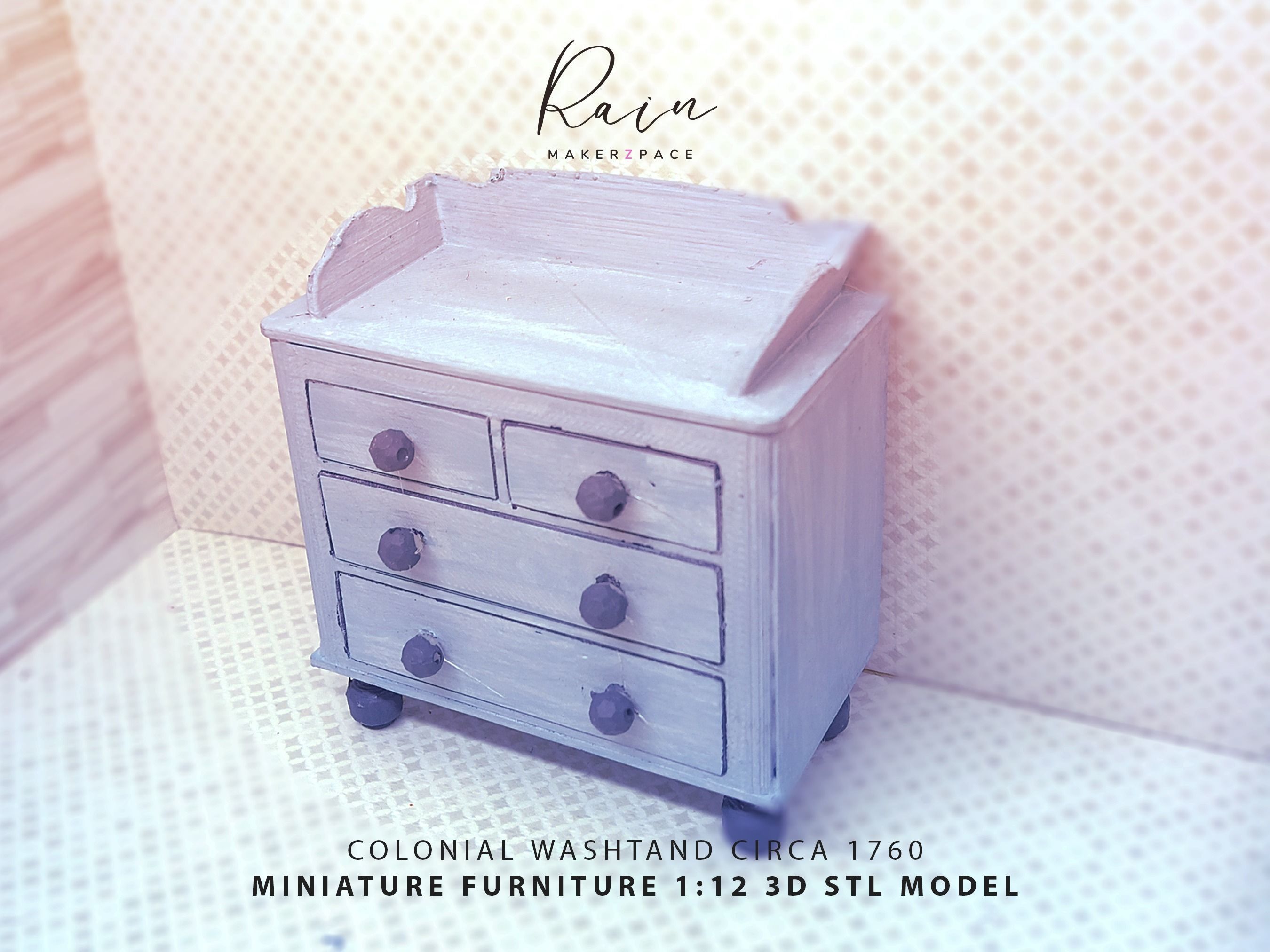 CLASSIC COLONIAL WASHSTAND CIRCA 1760 3D model 3D printable | CGTrader