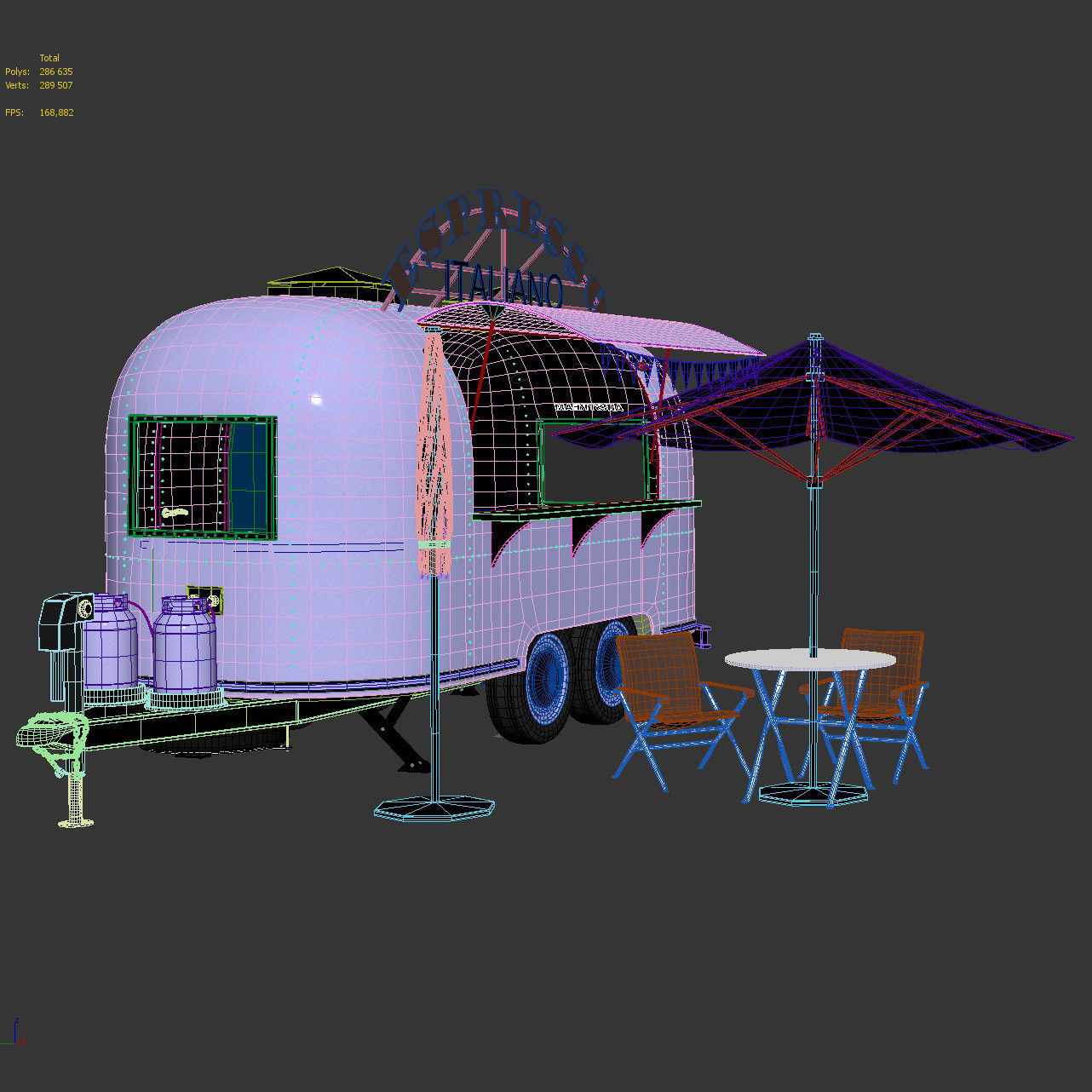 Airstream coffee bar trailer 3D model | CGTrader