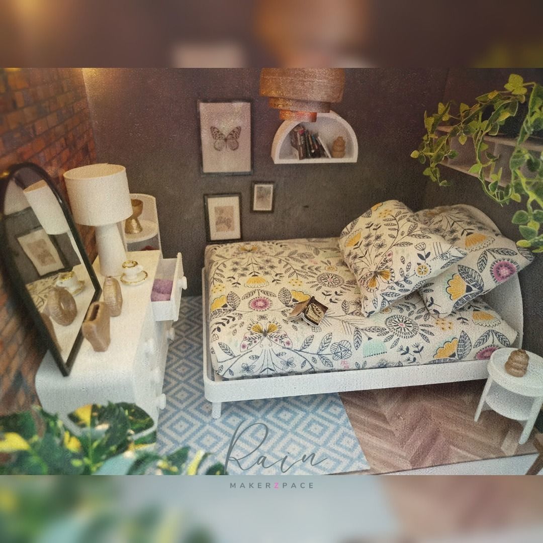 MINIATURE DOLLHOUSE BEDROOM TABITHA FURNITURE SET 3D model 3D printable ...