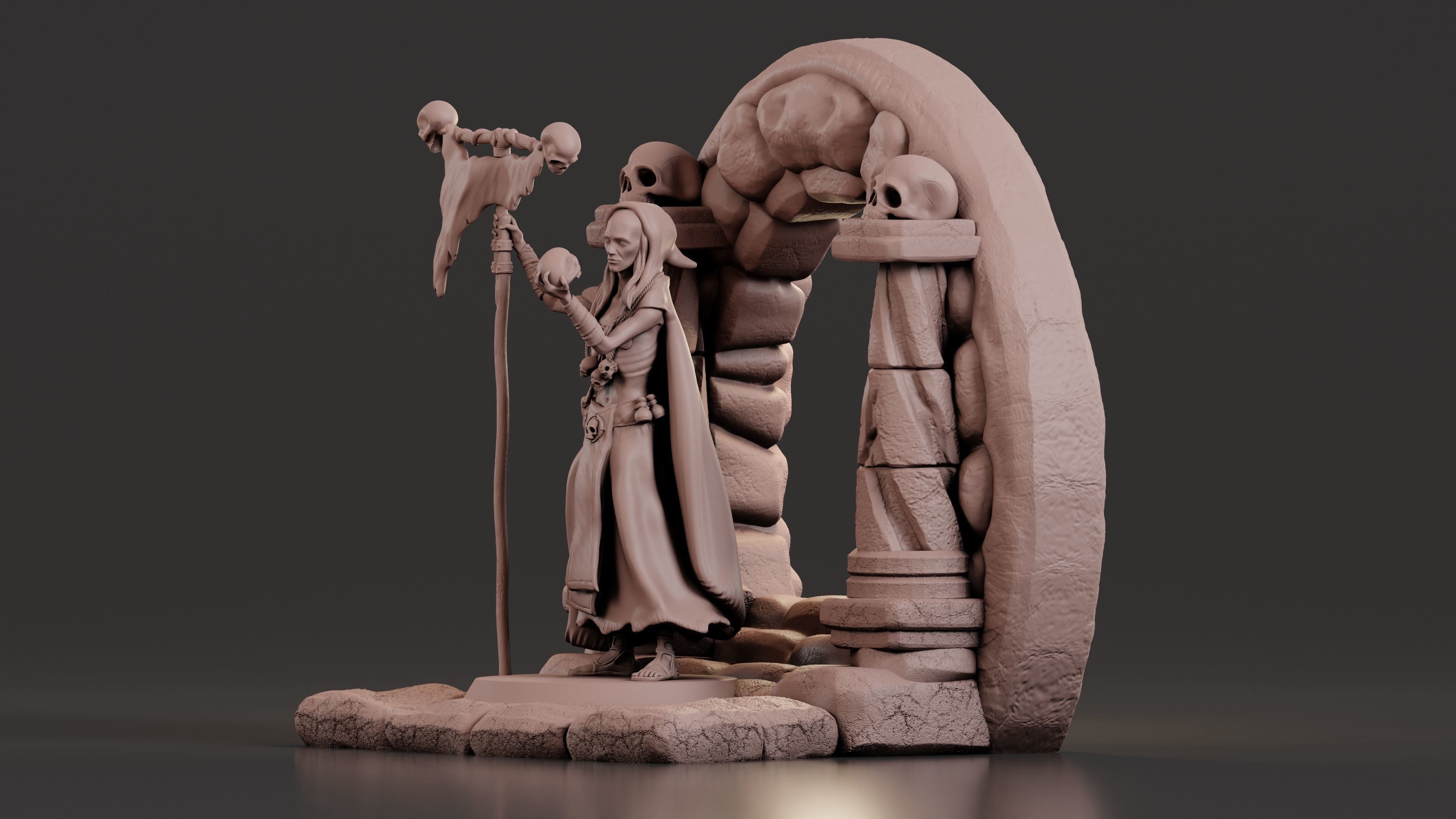 Necromancer Diorama 3D model 3D printable | CGTrader