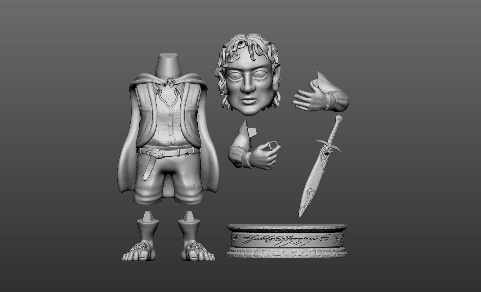 Frodo from Lord of the Rings - Cartoon Figure free 3D model 3D ...
