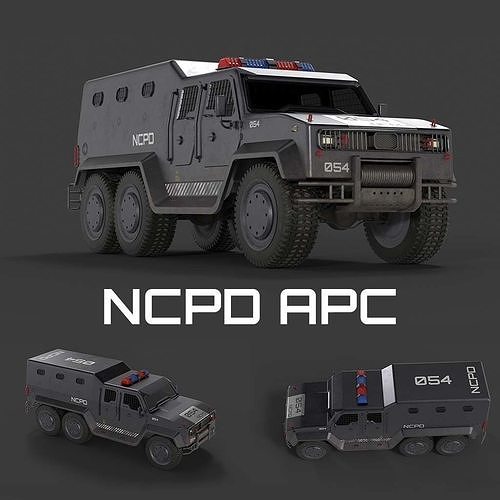 Police APC 3D model | CGTrader