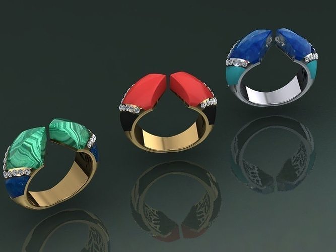 Colorful Sergeant Ring 3D model 3D printable | CGTrader