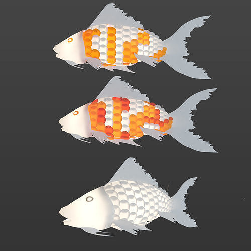 Japanese Style Fish Shape Lamp 3D model | CGTrader