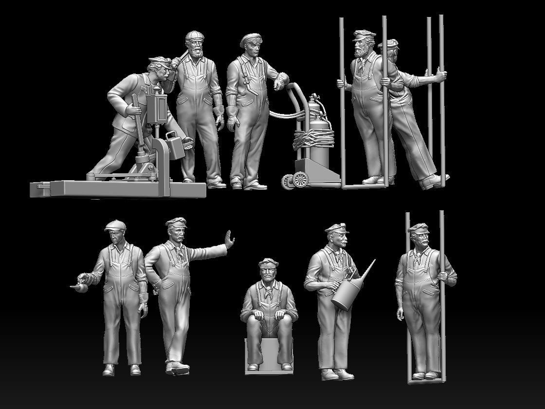 machinist and mechanic 3D model 3D printable | CGTrader