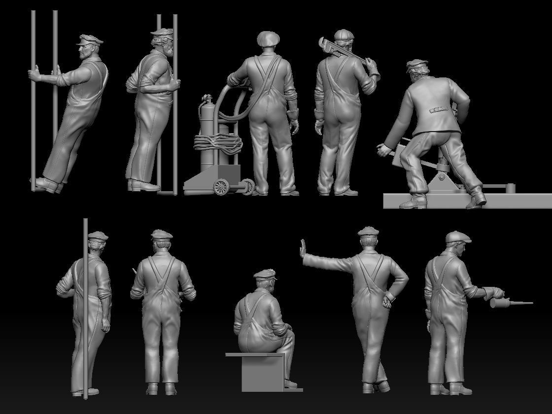 machinist and mechanic 3D model 3D printable | CGTrader