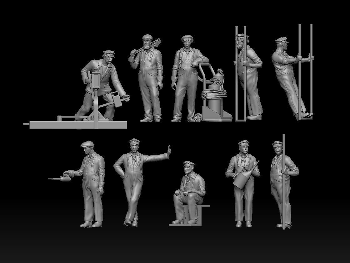 machinist and mechanic 3D model 3D printable | CGTrader