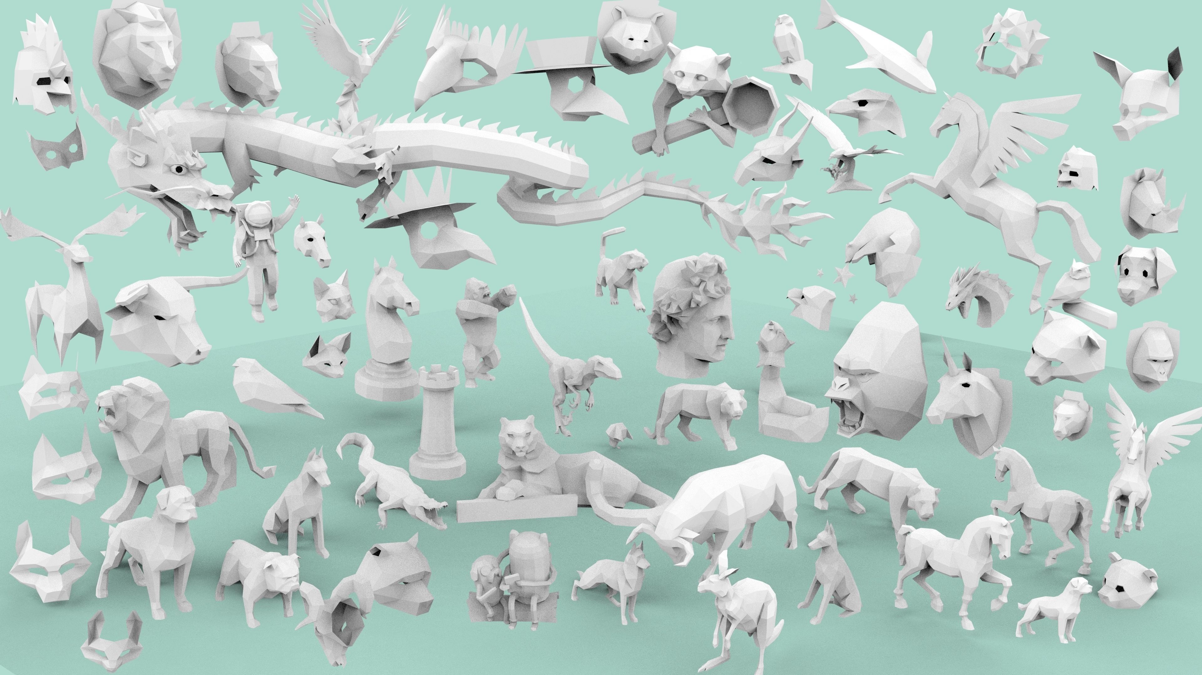 Paperuka models DIY 3d Models Paper Craft 3D model 3D printable | CGTrader