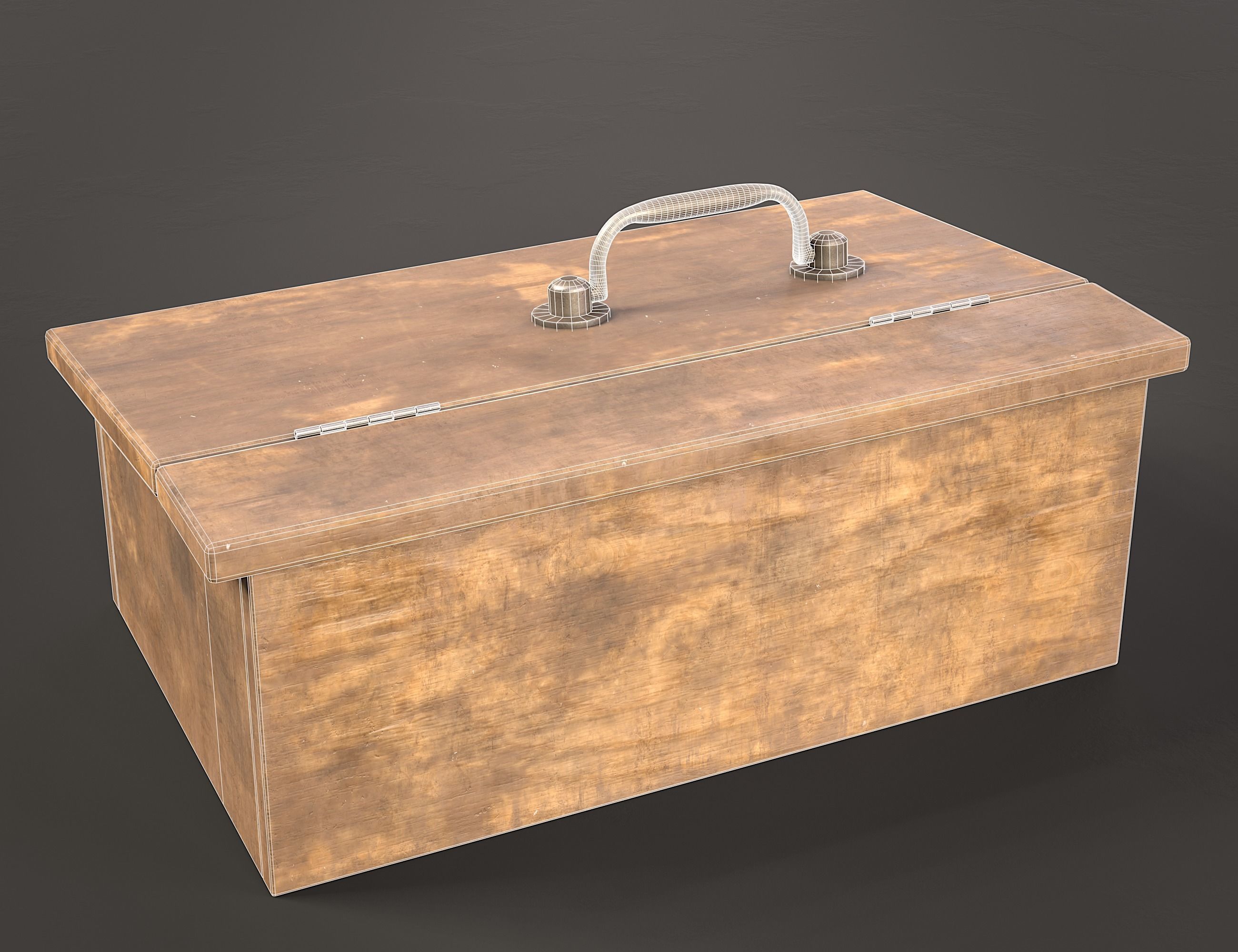 3D model Vintage wooden secretary box VR / AR / low-poly | CGTrader
