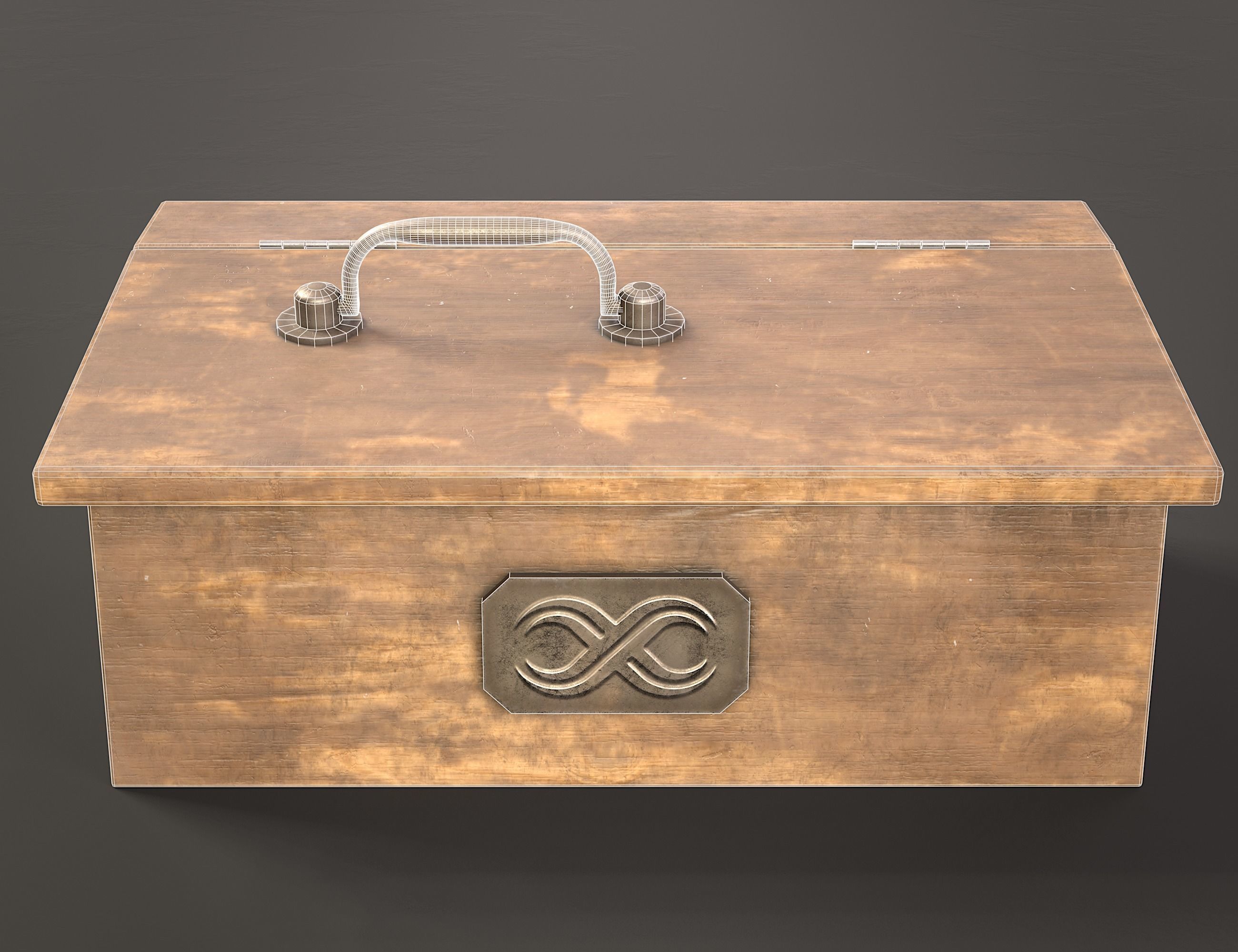 3D model Vintage wooden secretary box VR / AR / low-poly | CGTrader