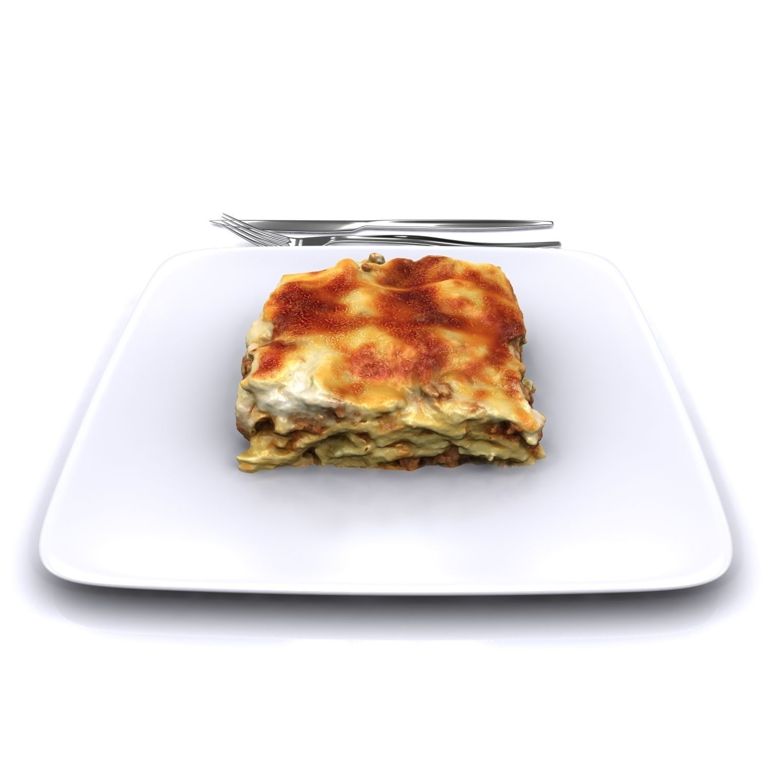 Lasagna cheesy in dish 3D model | CGTrader