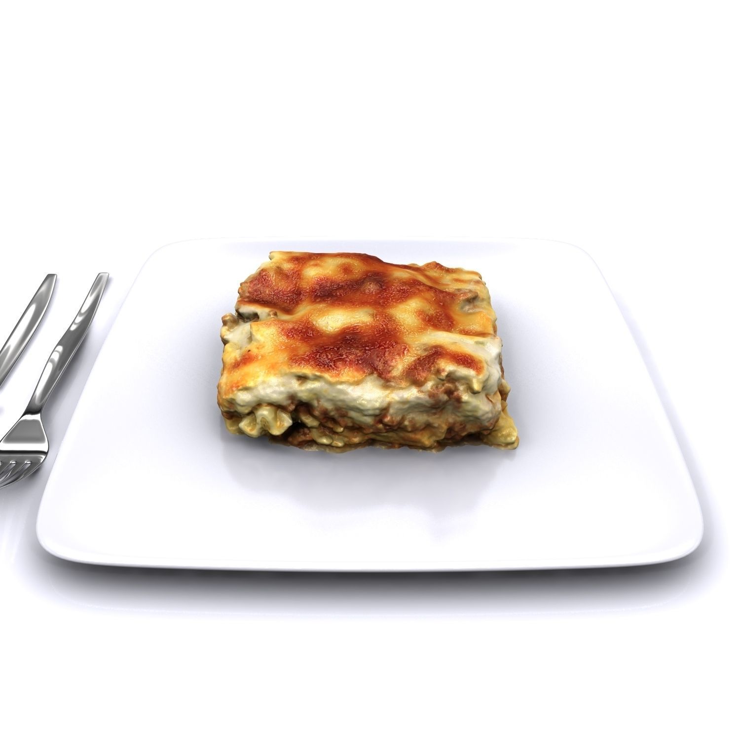 Lasagna cheesy in dish 3D model | CGTrader