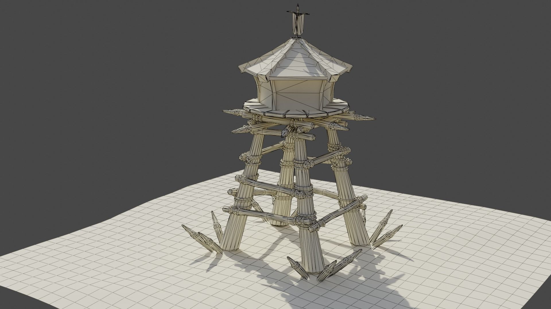 3D model Stylized Watchtower VR / AR / low-poly | CGTrader