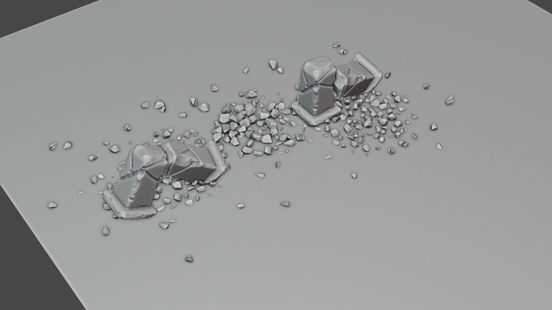 Broken Column free 3D model | CGTrader