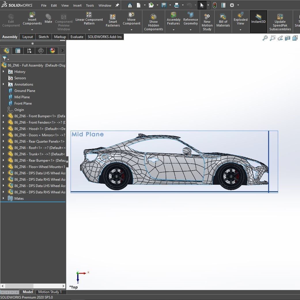 86 ZN6 Full Assembly Exterior Surface - 3D Laser-Scanned 3D model ...