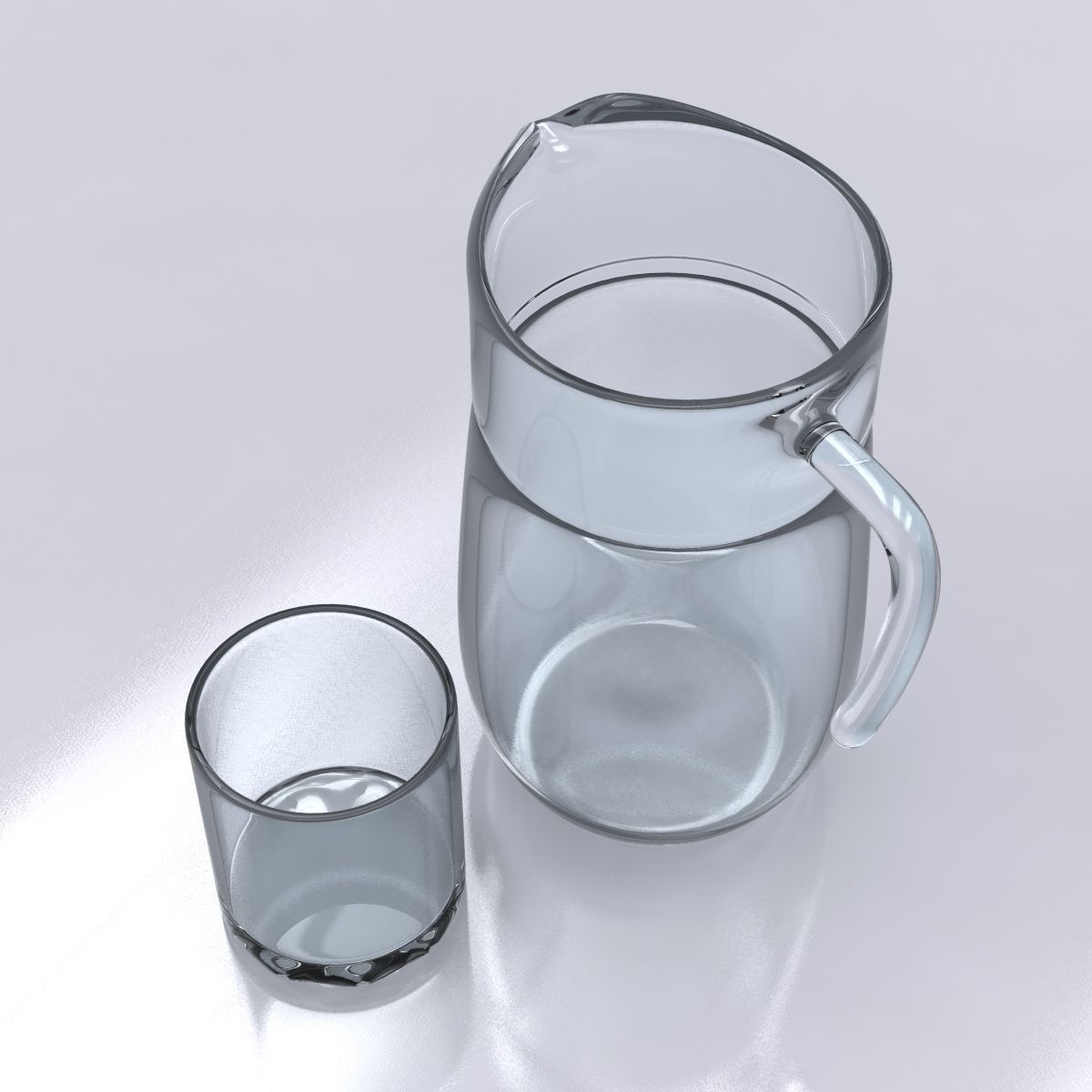 Pitcher and Glass 3D model | CGTrader