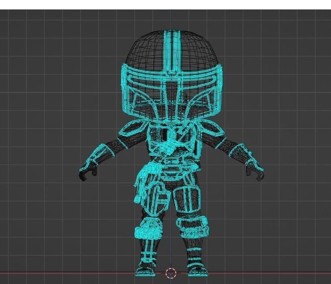mandalorian 3D print model 13 cm 3D model 3D printable rigged | CGTrader