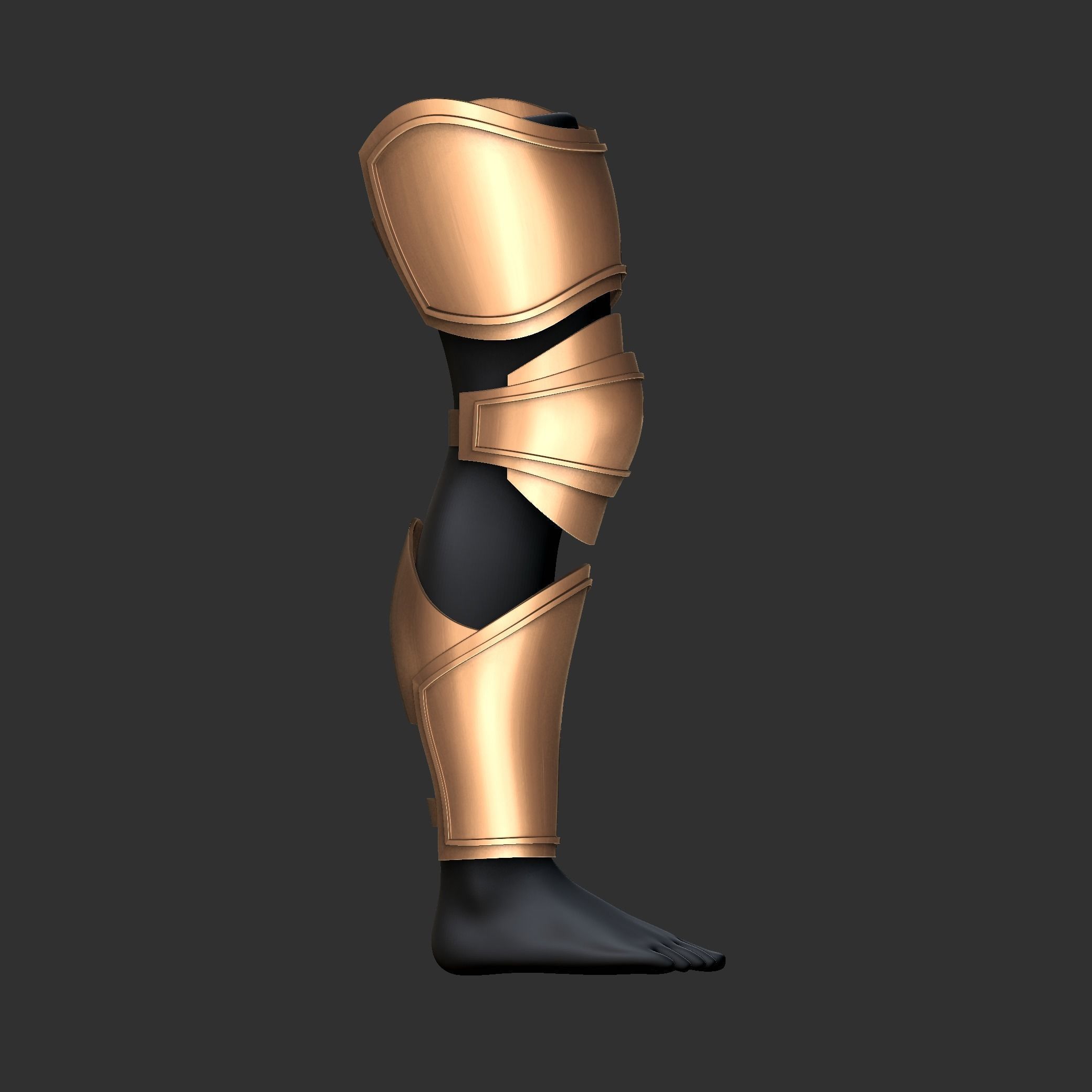 3D model Leg Armor Highpoly and Lowpoly With UVs Vol 1 VR / AR / low ...