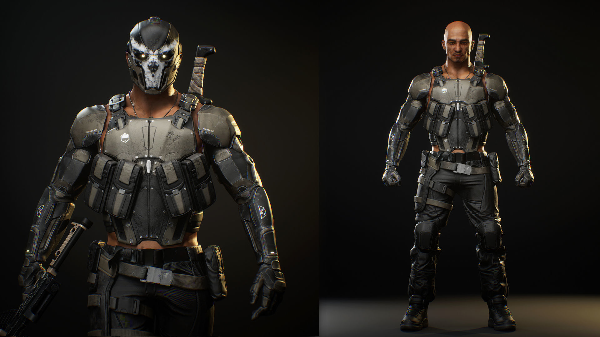 3D model Futuristic Mercenary VR / AR / low-poly | CGTrader