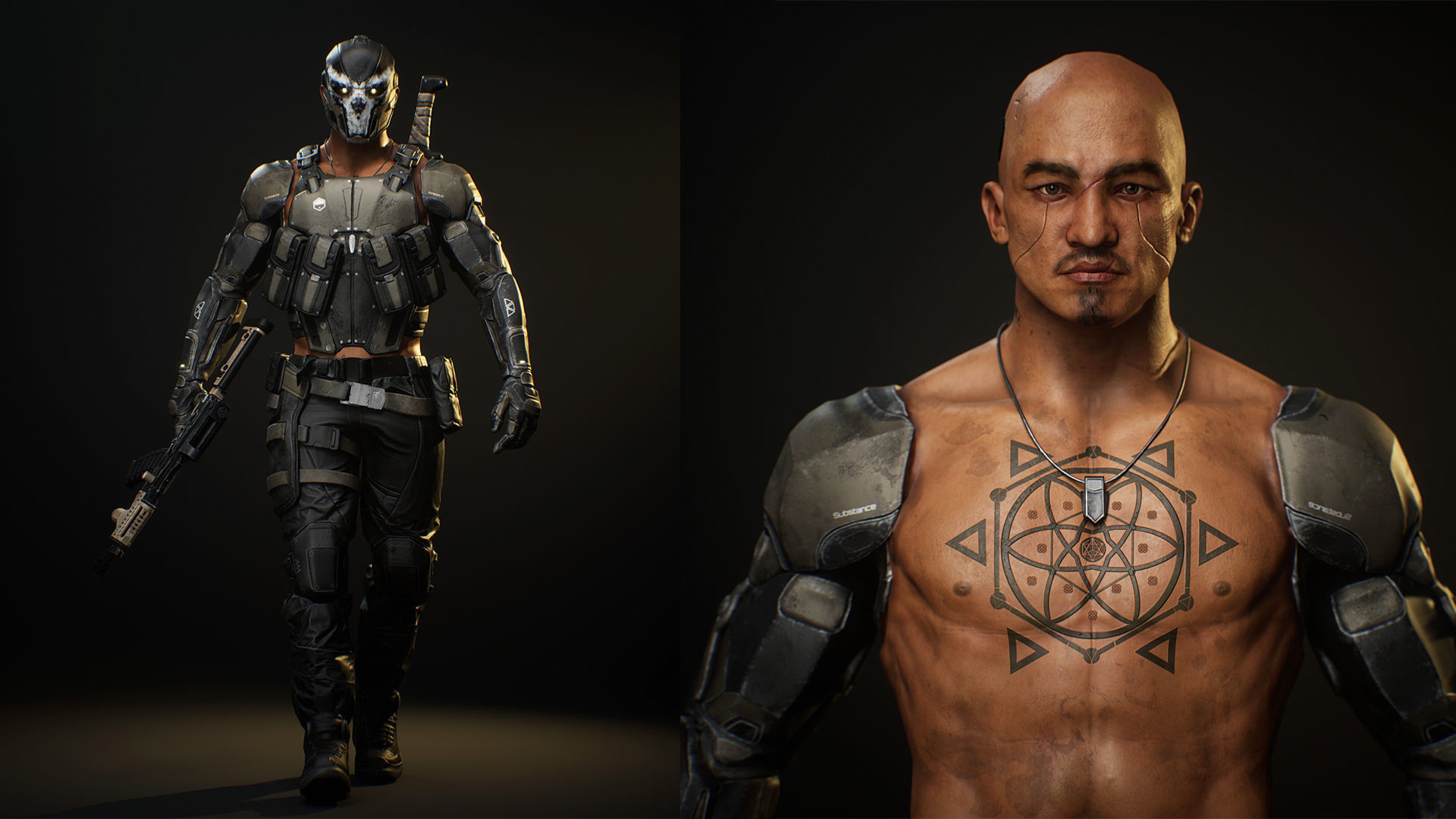 3D model Futuristic Mercenary VR / AR / low-poly | CGTrader