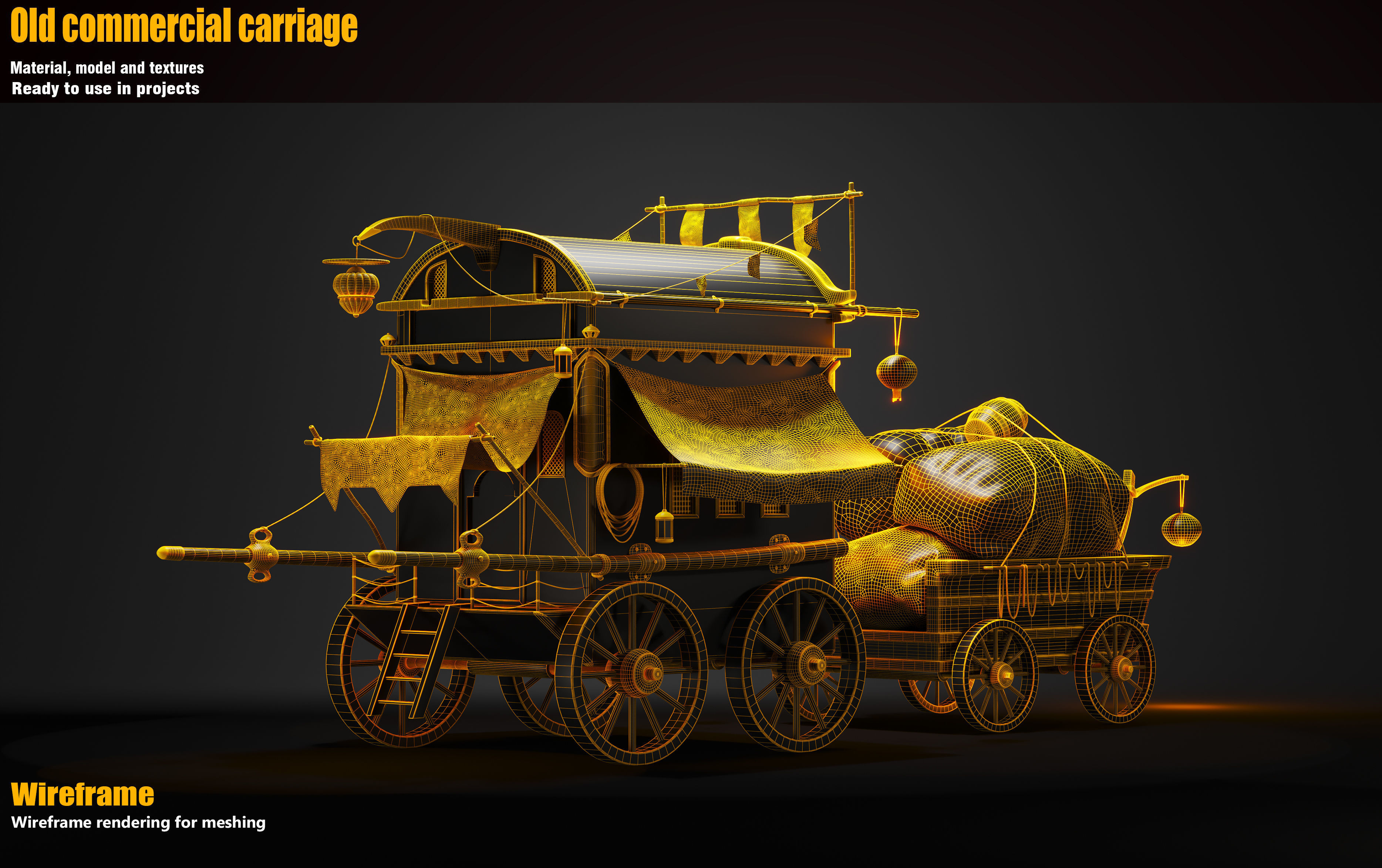old commercial carriage 3D model | CGTrader