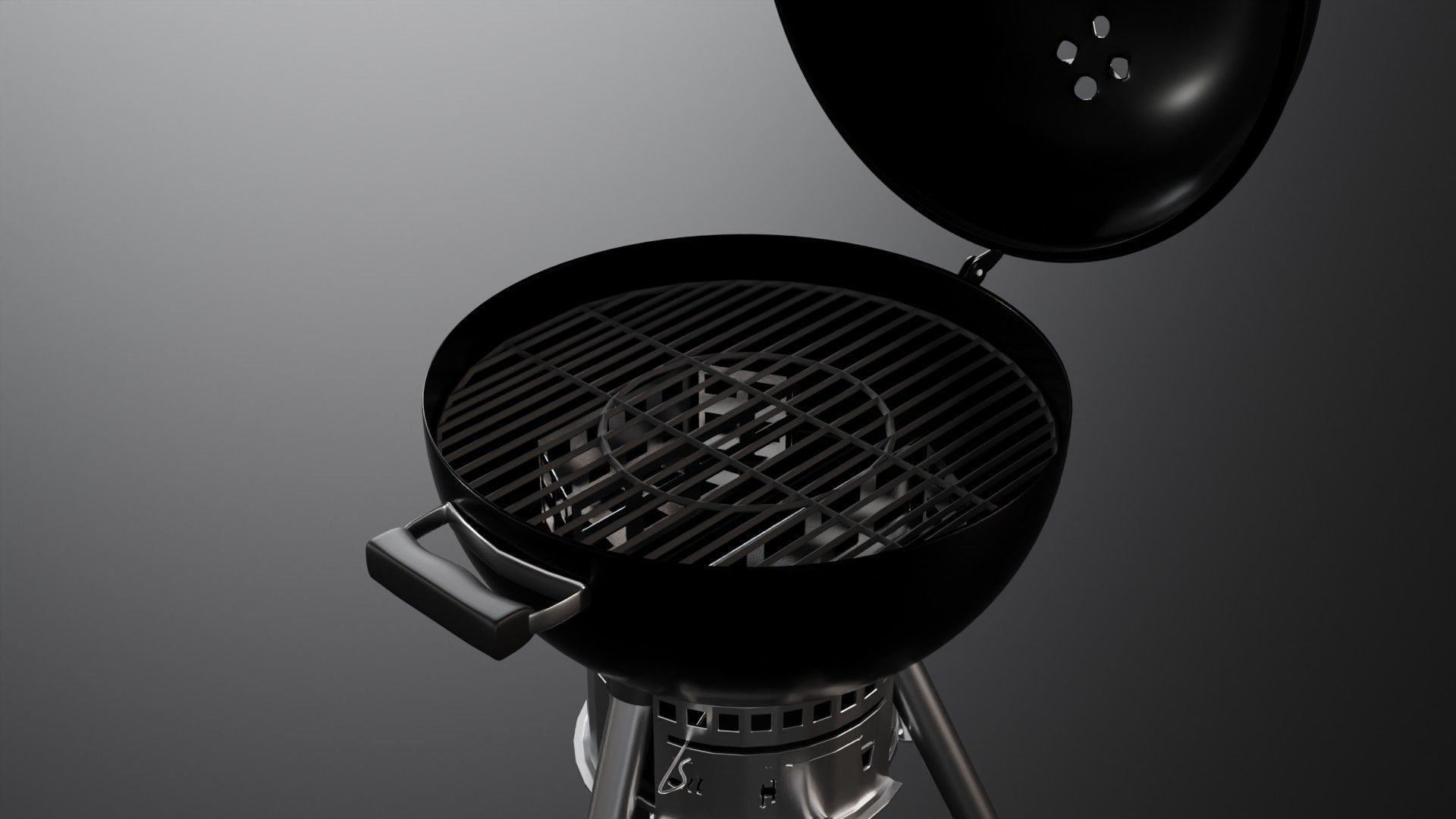 charcoal barbecue bbq 3D model | CGTrader