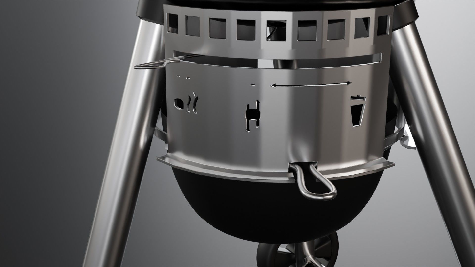 charcoal barbecue bbq 3D model | CGTrader