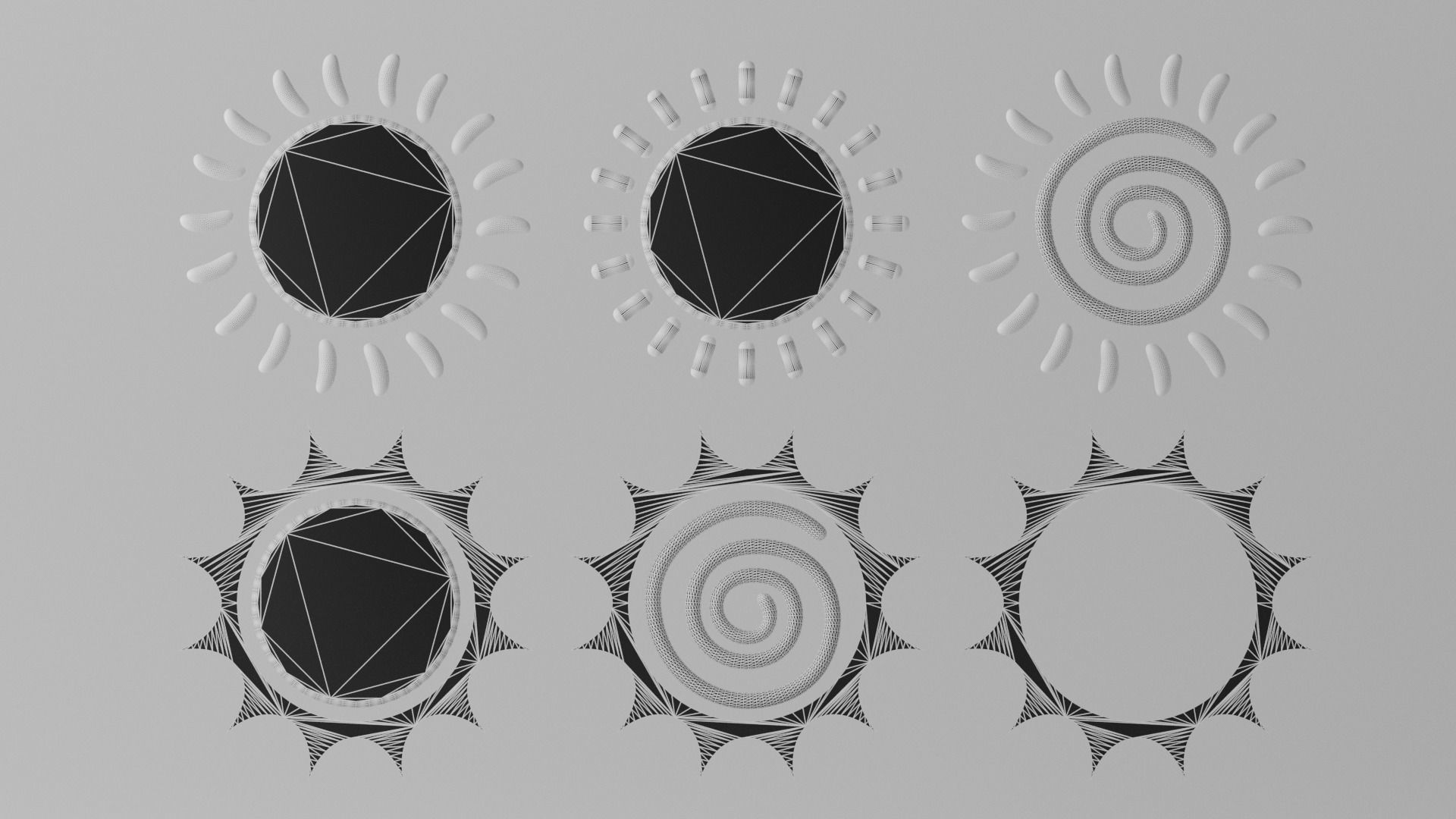 Cartoon Cute Sun Collection 3D model | CGTrader