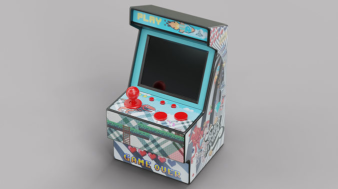 3D model Arcade Machine Retro Miniature Console 3D Model VR / AR / low ...