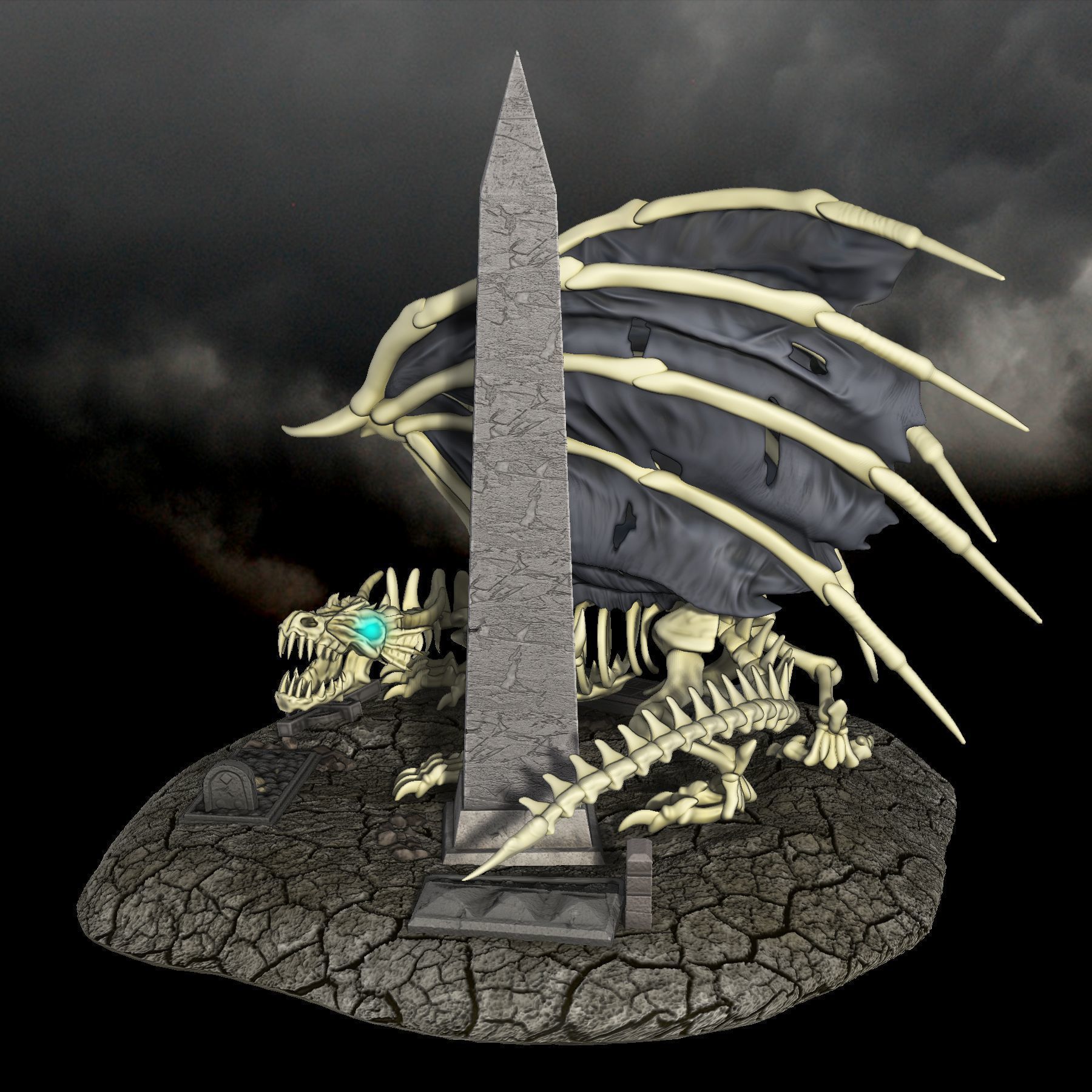 Heroes 3 Skeleton Bone Dragon model for 3d printing 3D model 3D ...