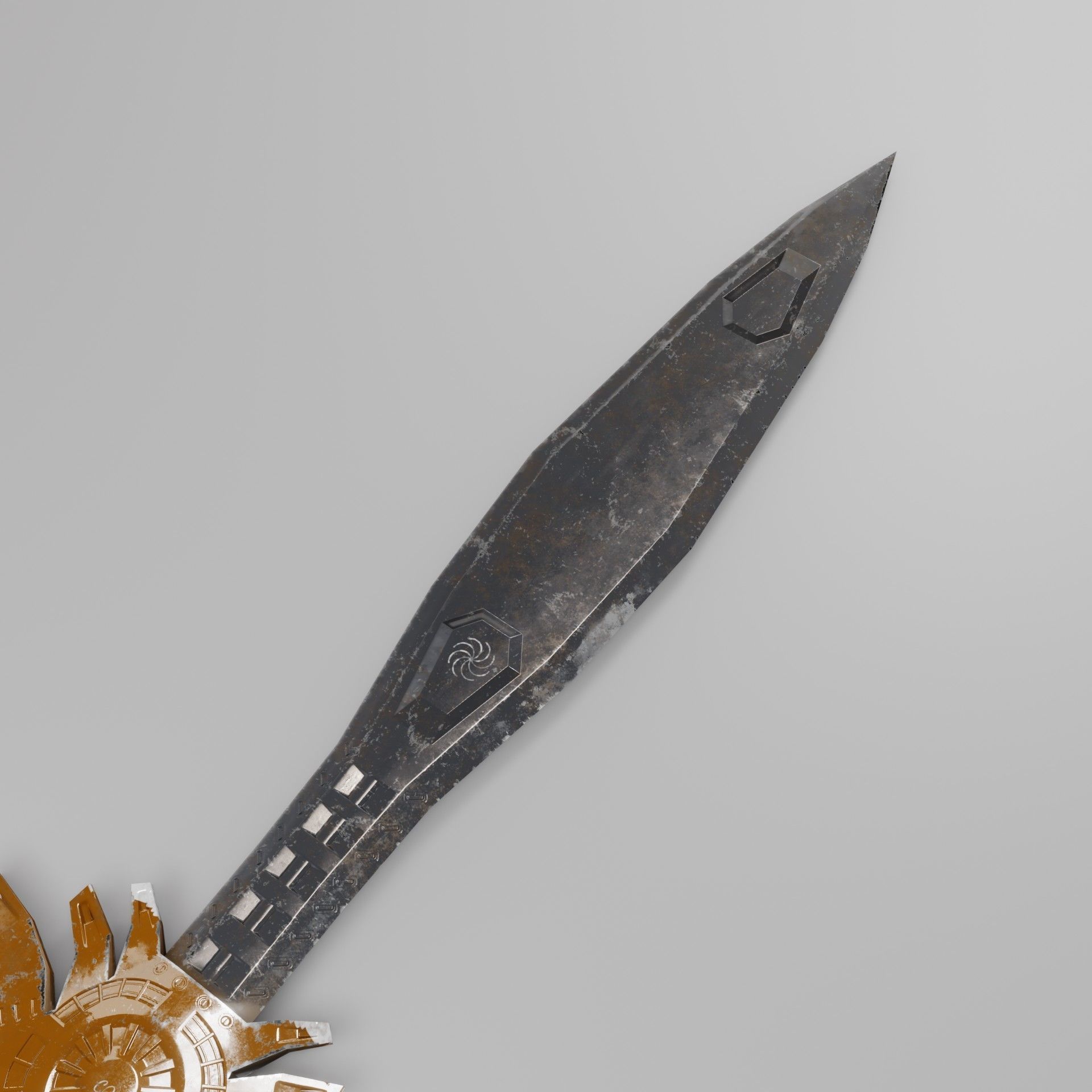 3D model Sword Iron - Elvish Basic Iron Sword Game Ready and Low Poly ...