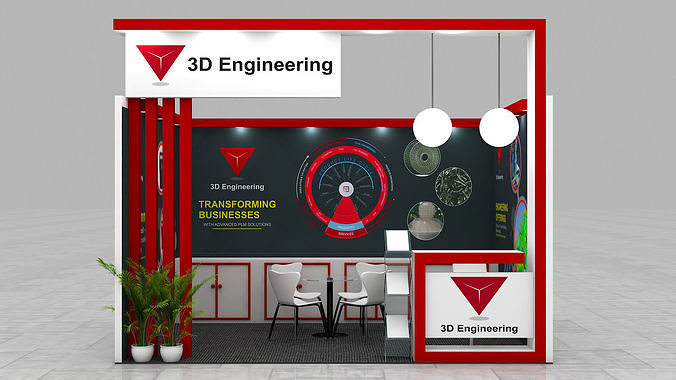 3D model one side open stall VR / AR / low-poly | CGTrader