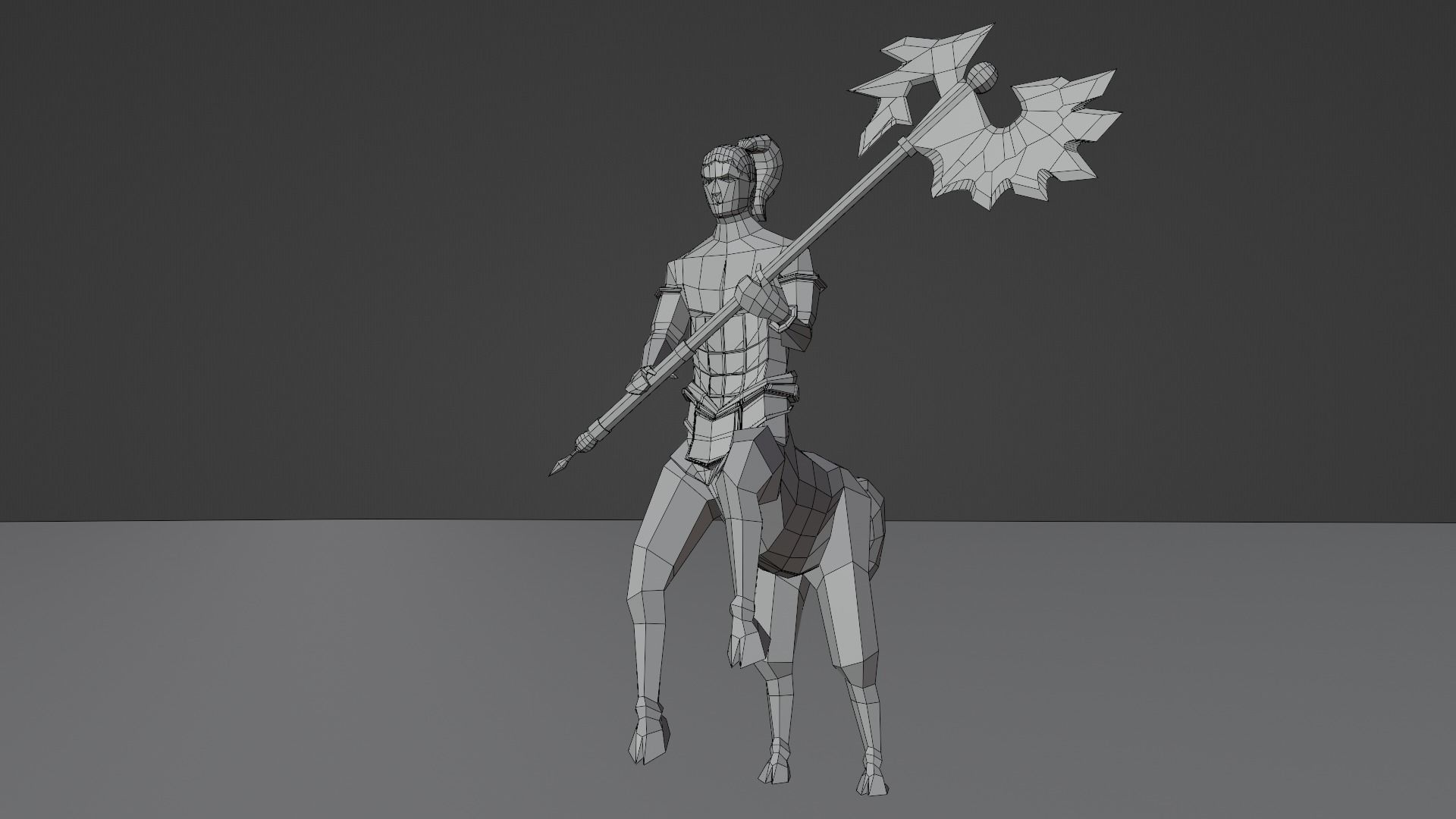 3D model Centaur Half-human horse Horseman Rigged VR / AR / low-poly ...