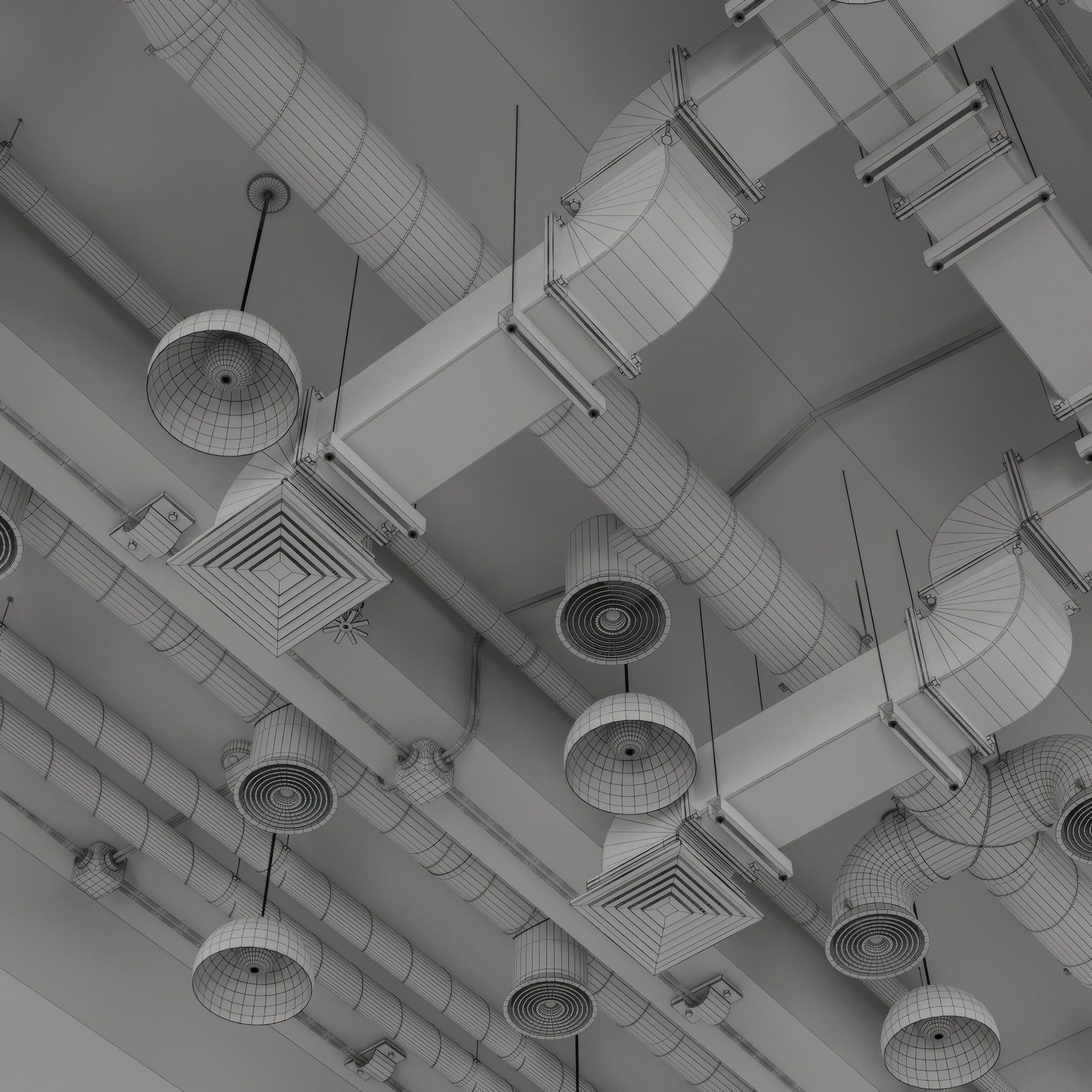 Mechanical Ceiling 3D model | CGTrader