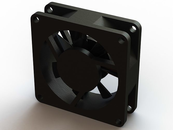 65X65 mm Power Supply Fan 3D model rigged | CGTrader