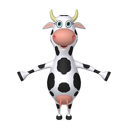 Cow Cartoon 02 3D model | CGTrader