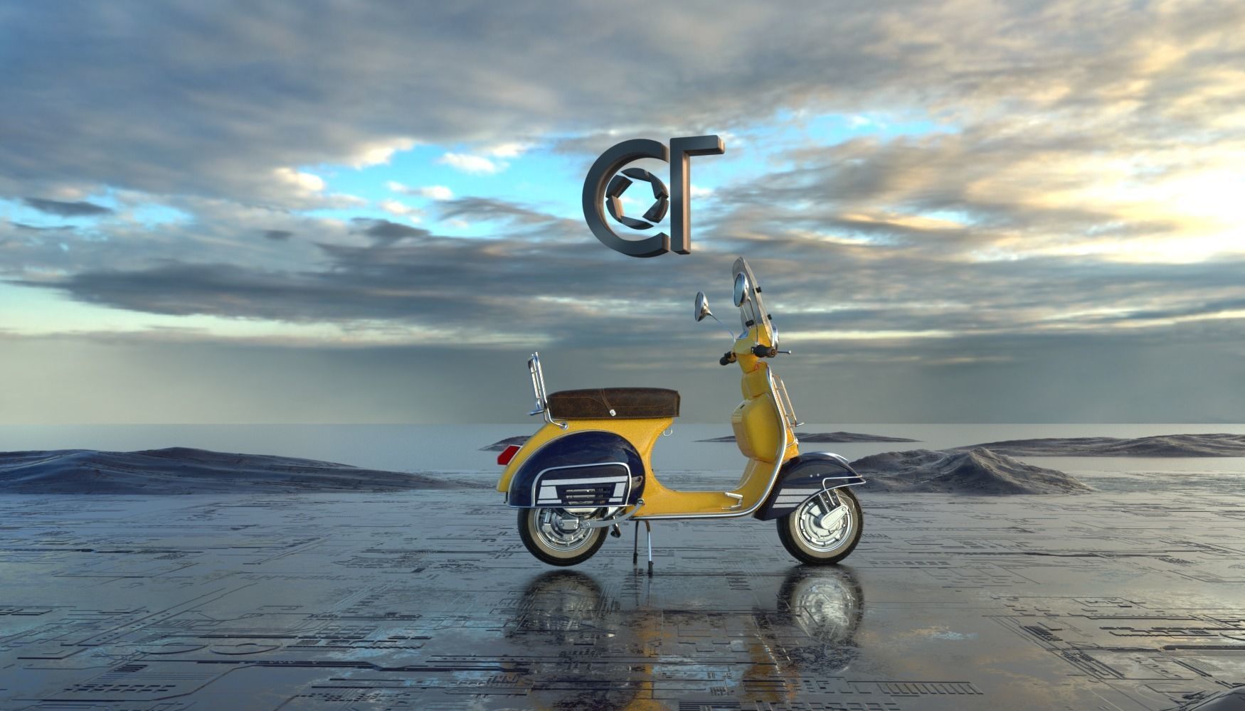 Vintage Piaggio Vespa 60s 3D model | CGTrader