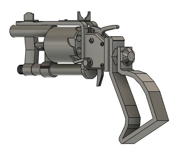 Fallout 4 Pipe Revolver Replica 3D model 3D printable | CGTrader