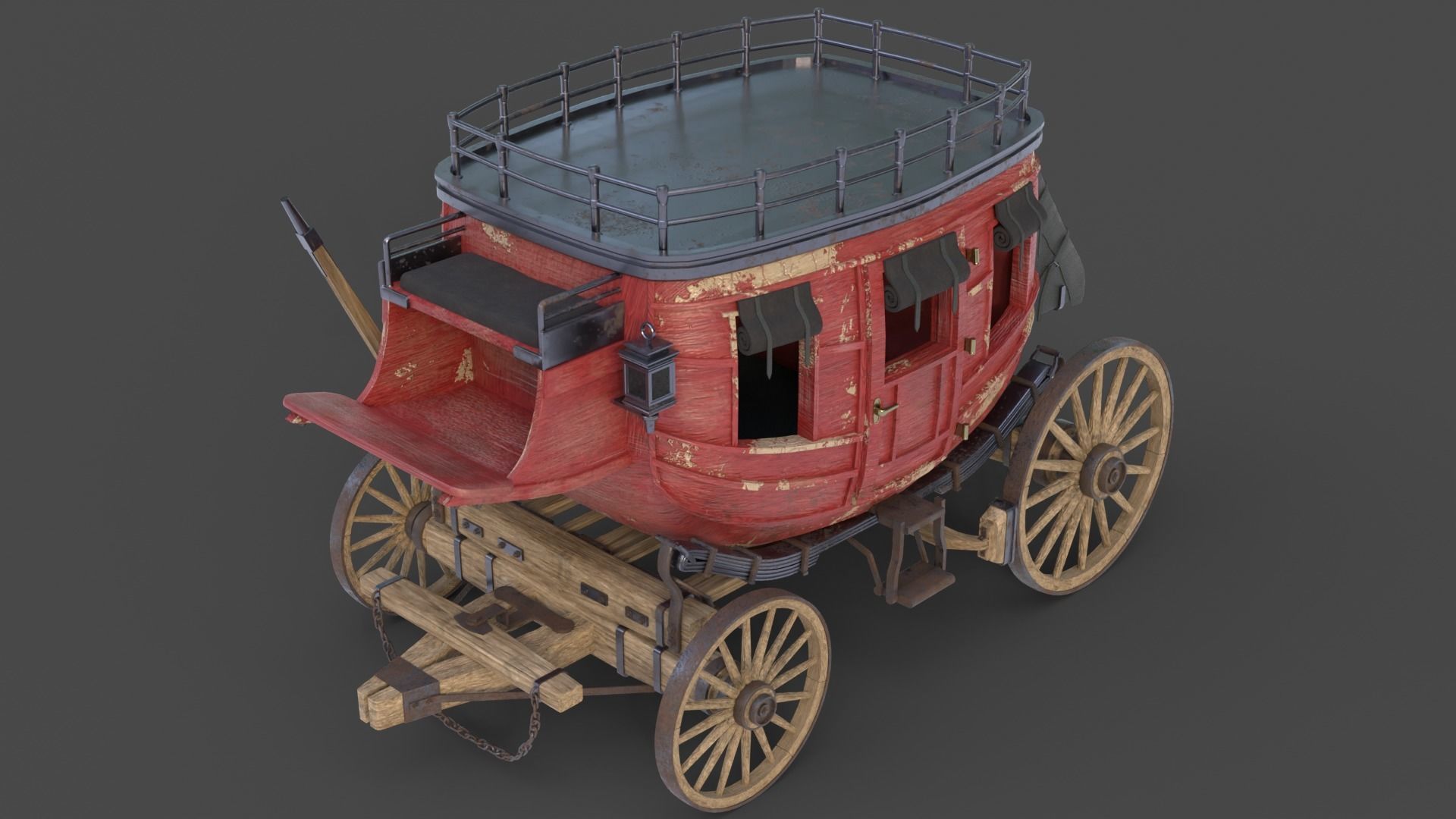3D model Stage Coach Wagon VR / AR / low-poly | CGTrader