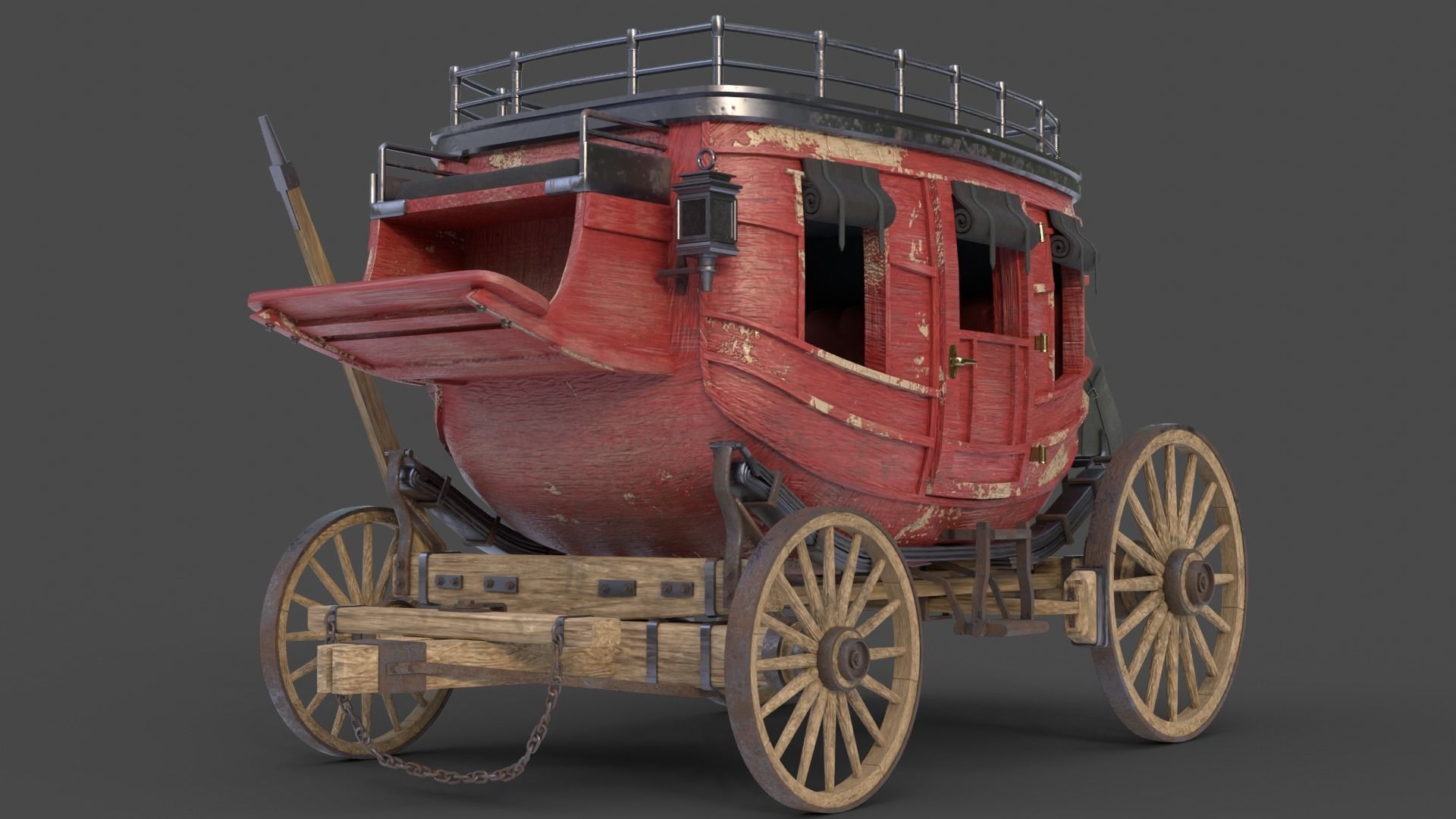 3D model Stage Coach Wagon VR / AR / low-poly | CGTrader