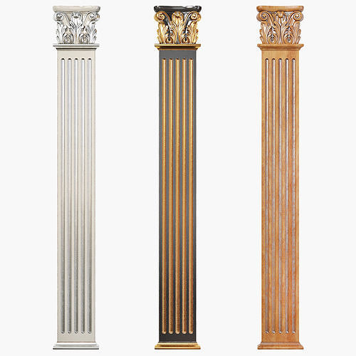 Classic pilaster 01 3D model | CGTrader