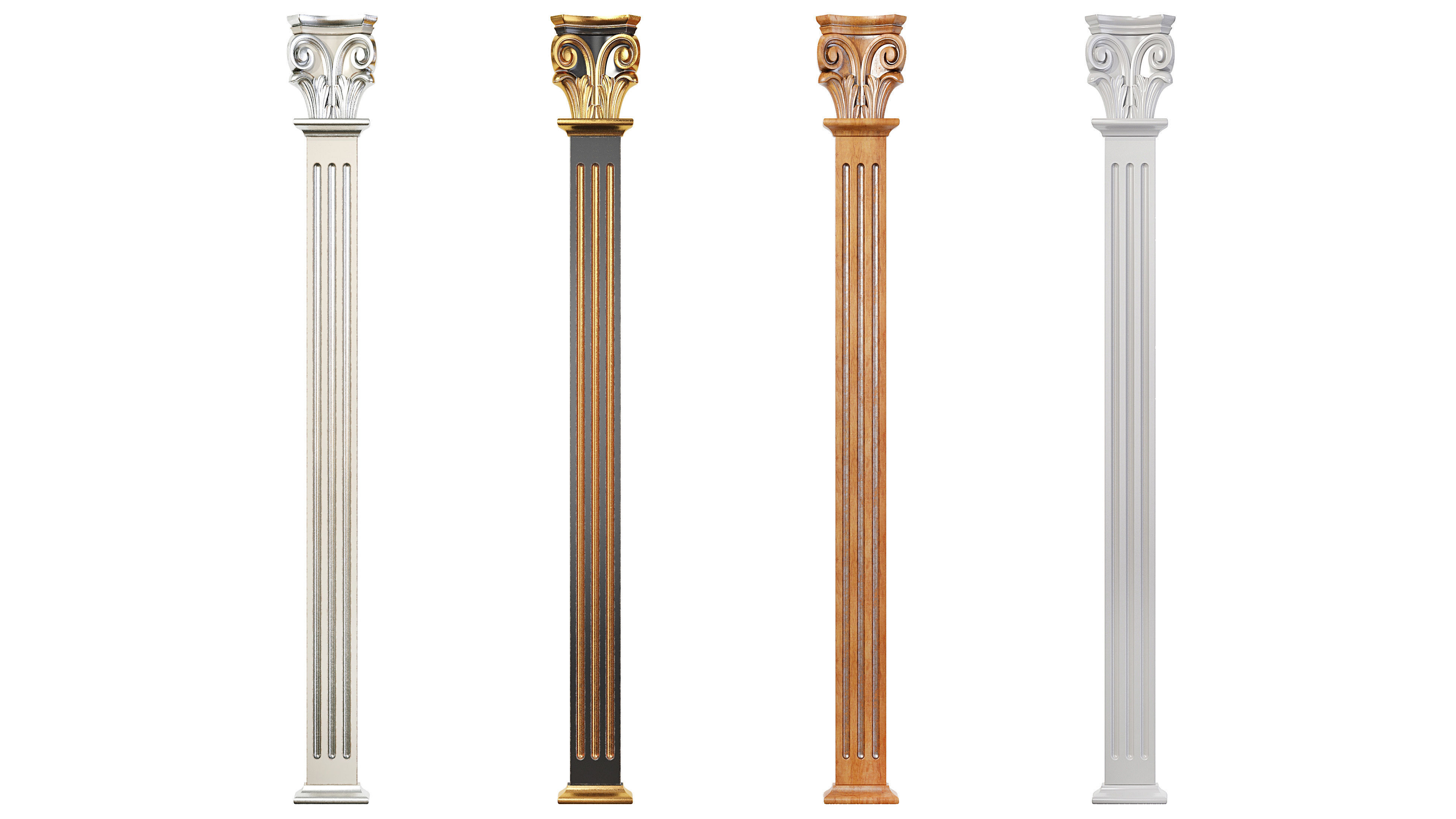 Classic pilaster 02 3D model | CGTrader