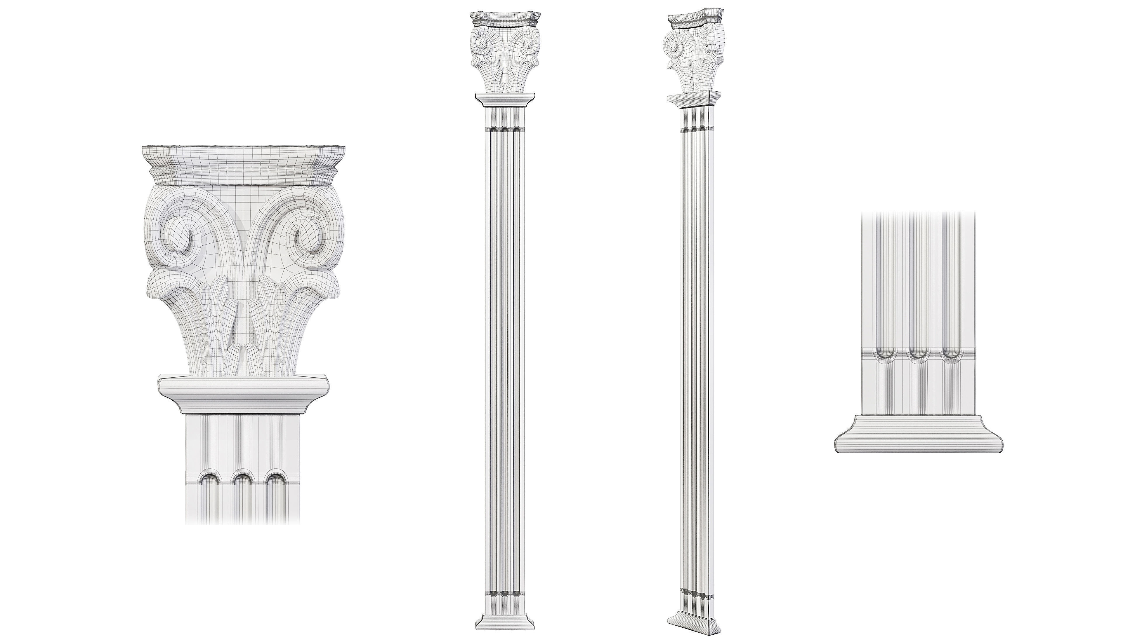 Classic pilaster 02 3D model | CGTrader