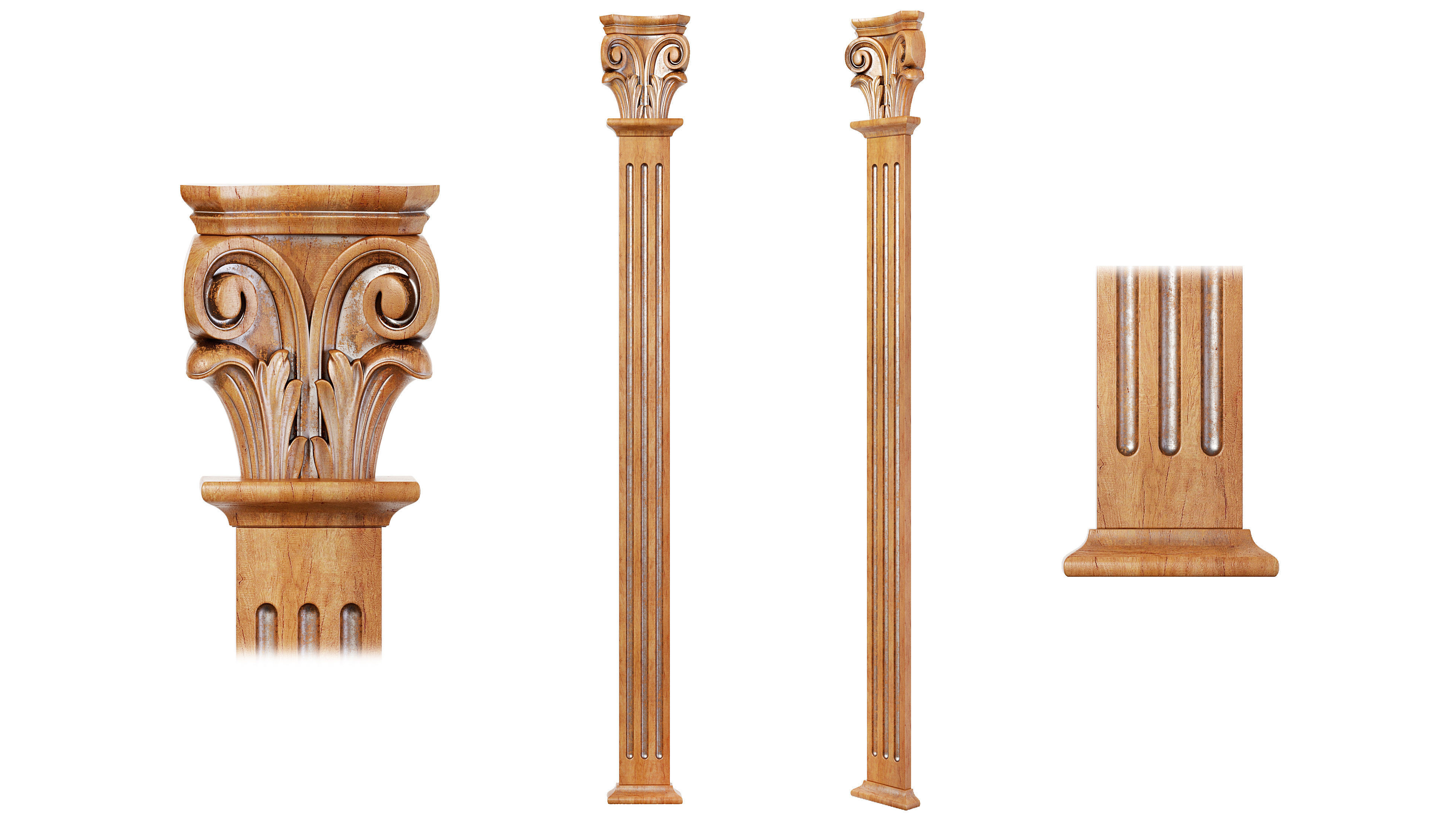 Classic pilaster 02 3D model | CGTrader