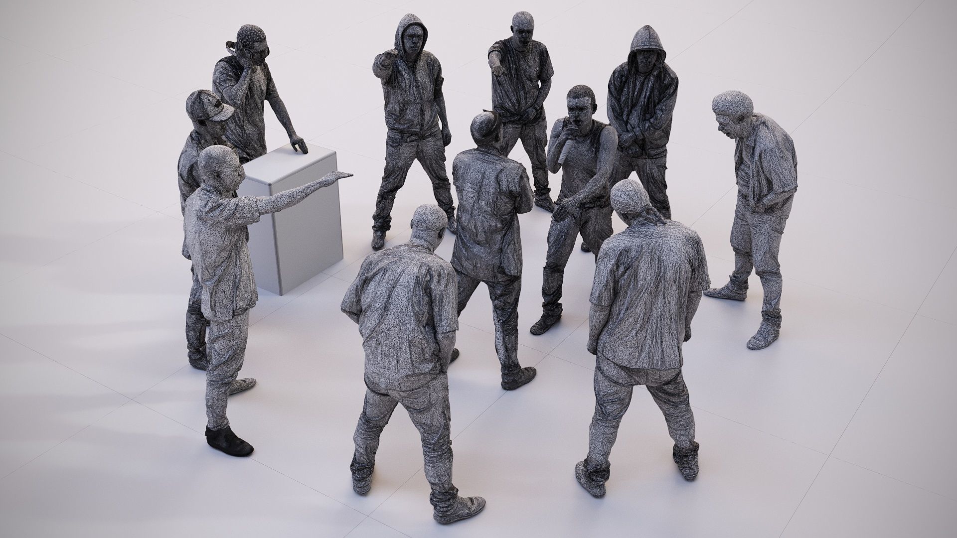 Realistic 3D Scan Hip Hop Mens Rappers 10 Models and Poses 3D model ...